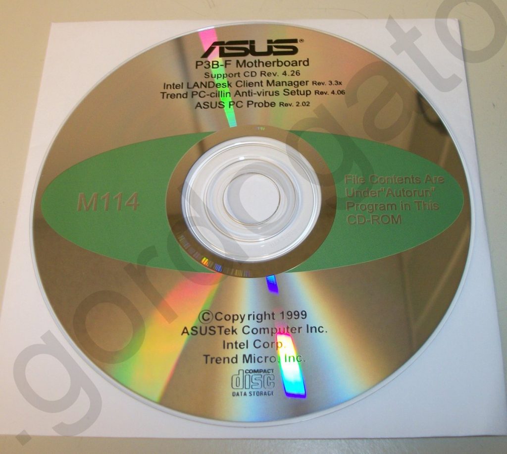 ISO Image of Original Driver CD Disc for Asus P3B-F 440BX Flagship ...